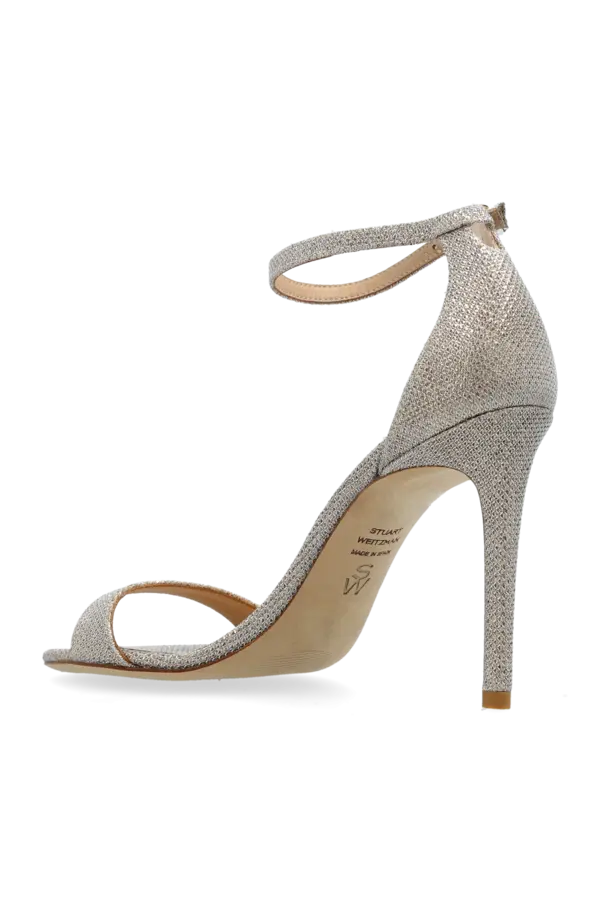 STUART WEITZMAN Nudist Ii Heeled Sandals - Silver