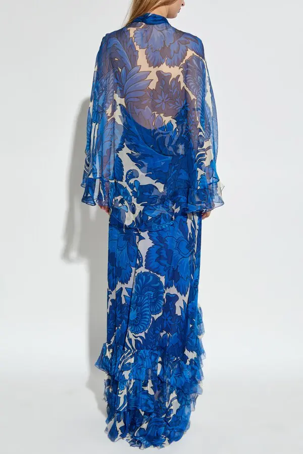 Etro Silk Dress With Ruffles