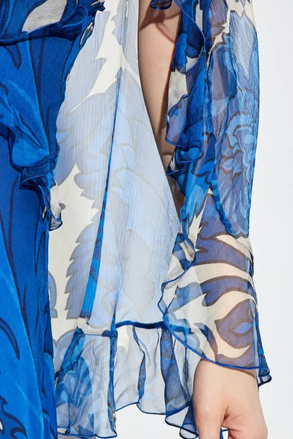 Etro Silk Dress With Ruffles