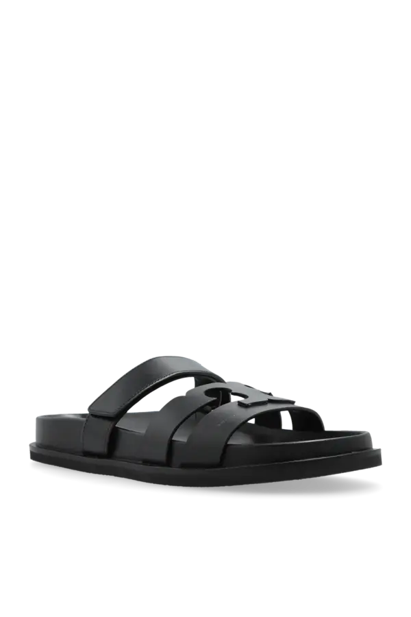 Tory Burch Leather Ines Slides - Black