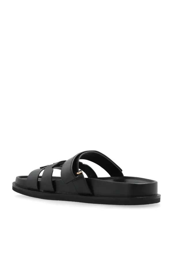 Tory Burch Leather Ines Slides - Black