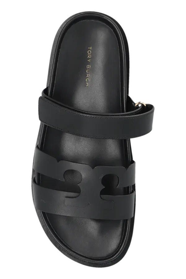 Tory Burch Leather Ines Slides - Black