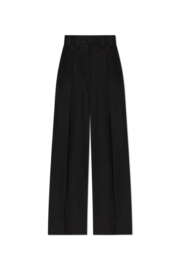 JIL SANDER Pleat Front Trousers - Black
