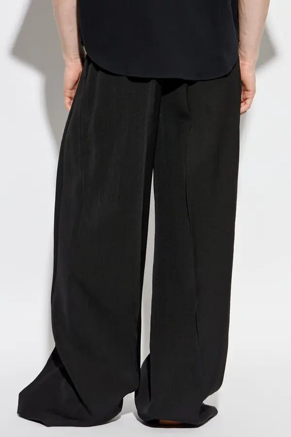 JIL SANDER Pleat Front Trousers - Black