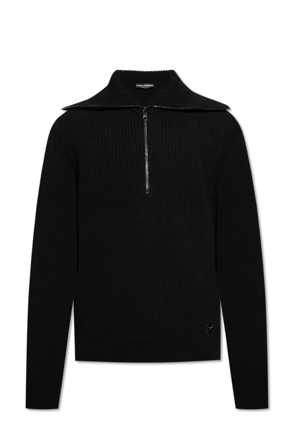 Dolce & Gabbana Wool Sweater With Wide Collar