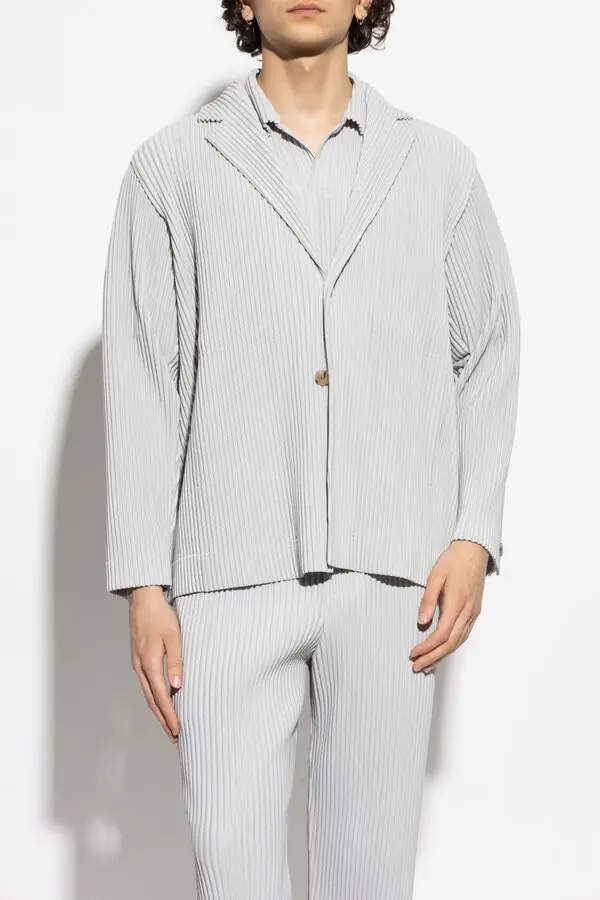 Issey Miyake Pleated Blazer - Grey