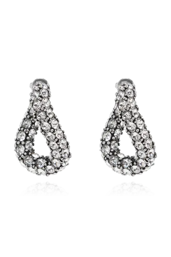 Isabel Marant Crystal-embellished Teardrop Earrings - Silver