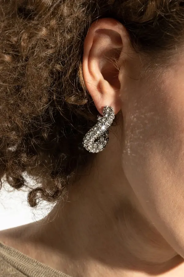 Isabel Marant Étoile Crystal-embellished Teardrop Earrings - Silver
