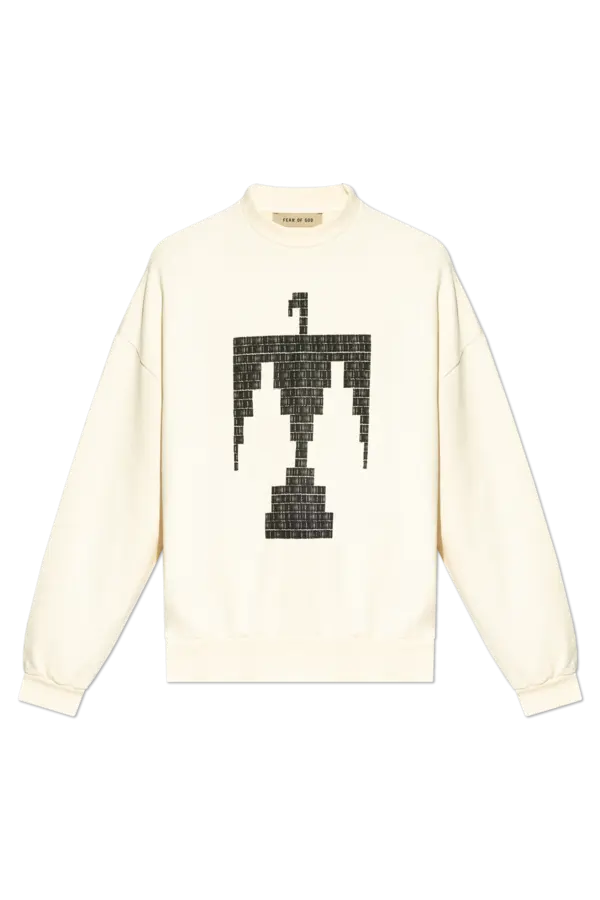 Fear Of God Printed Cotton Sweatshirt - Cream
