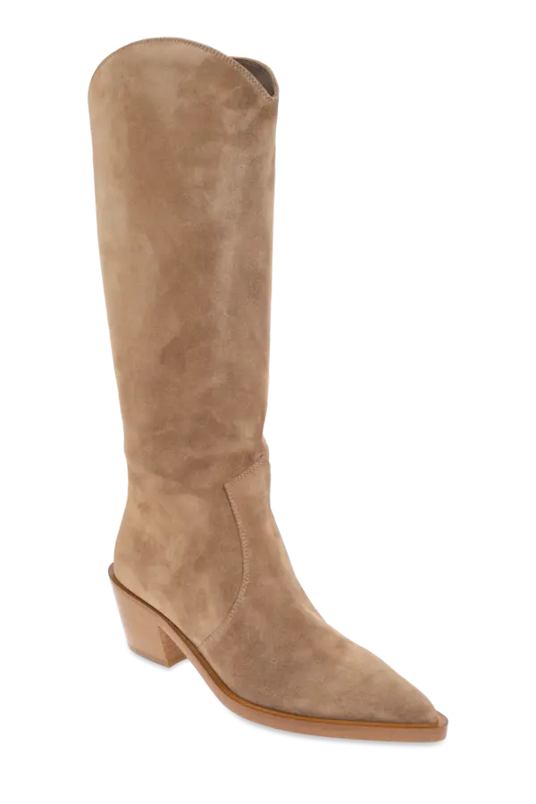 GIANVITO ROSSI Knee-high Suede Leather Boots
