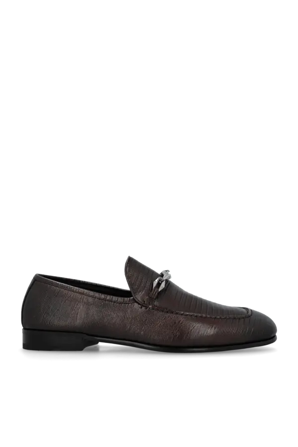JIMMY CHOO Marti Leather Loafers
