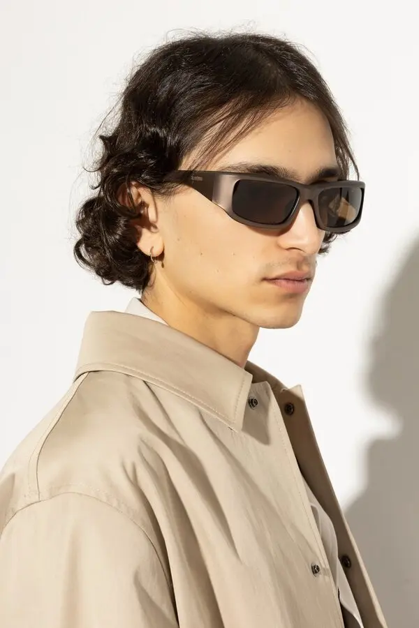 Jacquemus Rectangular Sunglasses With Acetate Frame - Brown