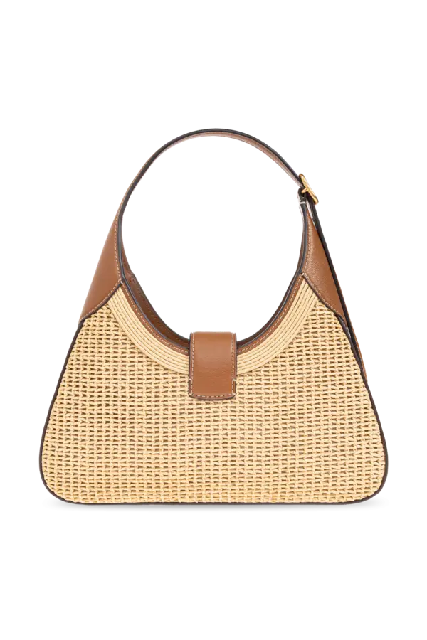 Kate Spade New York Handbag With Woven Raffia And Leather Accents