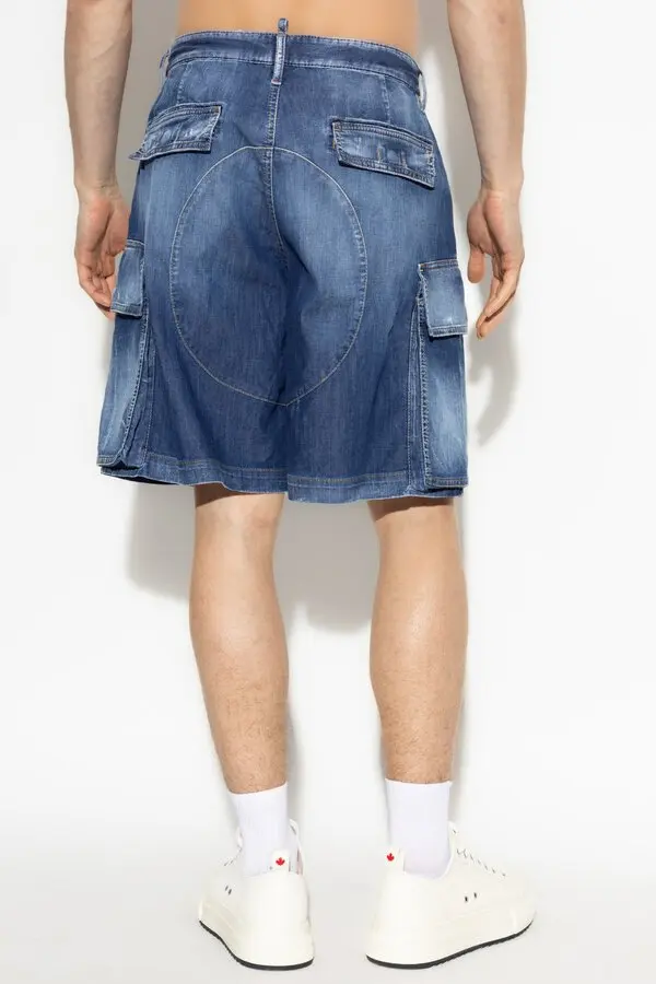 Dsquared2 Summer Lovers' Denim Cargo Shorts