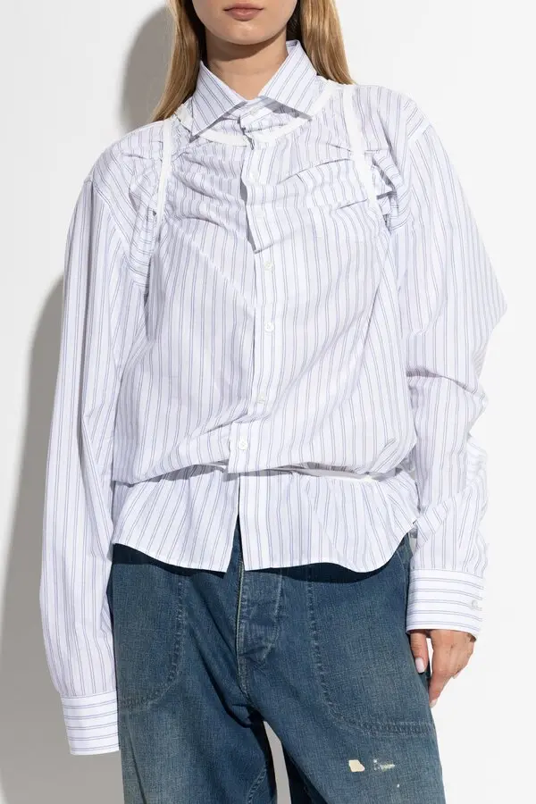 MAISON MARGIELA Striped Pattern Shirt