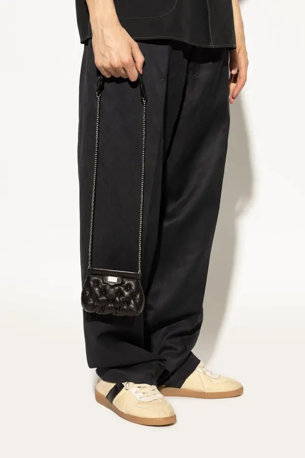 MAISON MARGIELA Quilted Leather Shoulder Bag With Chain Strap