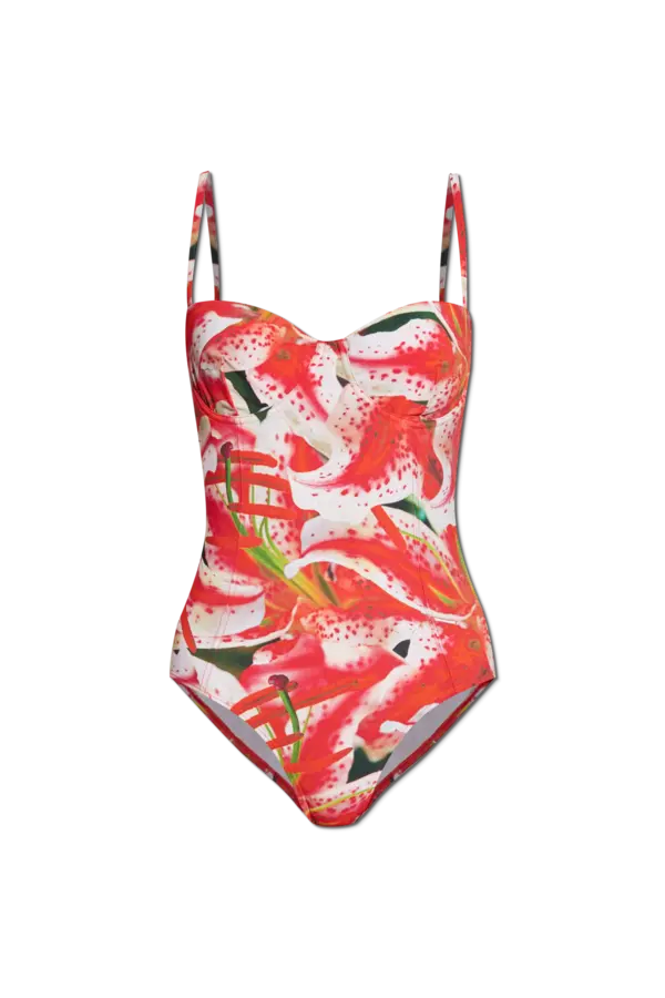 Tory Burch Floral One-piece Swimsuit - Red
