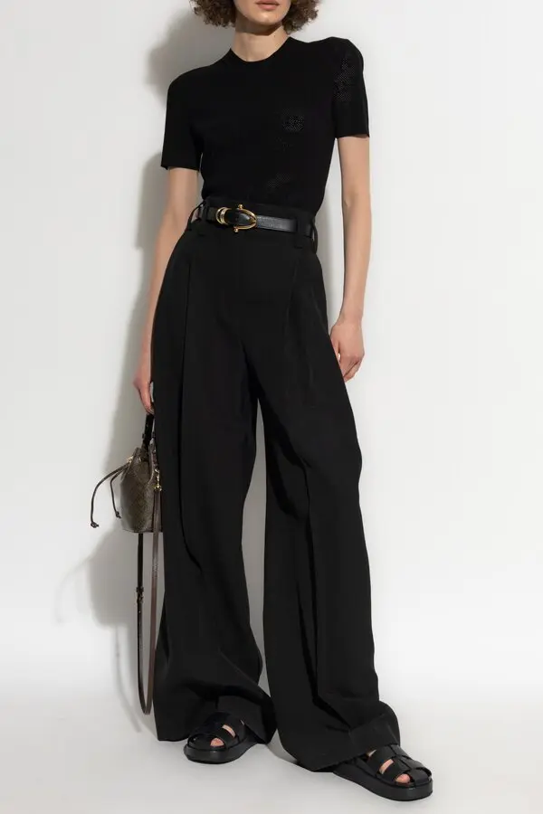 Tory Burch Perforated Top - Black