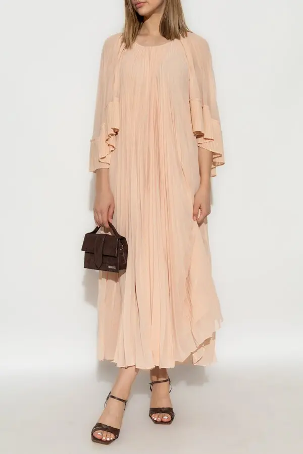 Zimmermann Pleated Chiffon Midi Dress