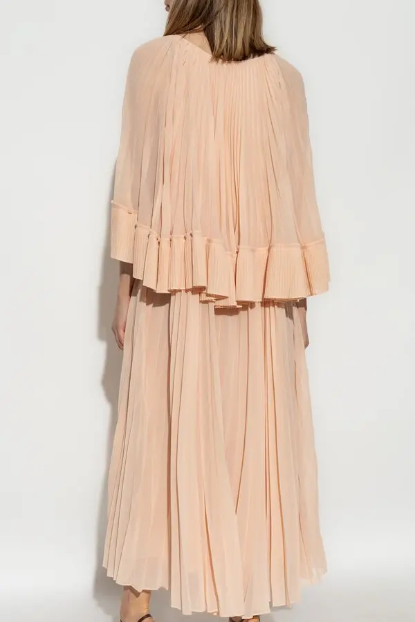Zimmermann Pleated Chiffon Midi Dress