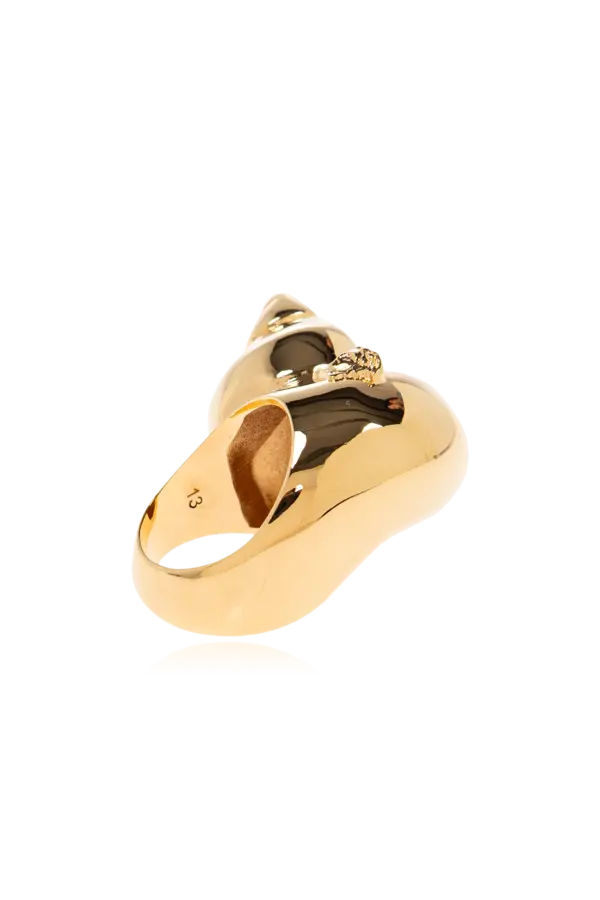 Versace Plated Brass Shell Motif Ring