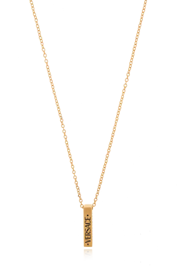 Versace Pendant Necklace With Logo - Gold
