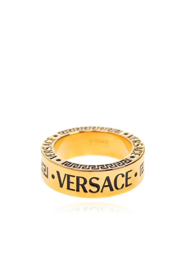 Versace Engraved Logo Ring - Gold