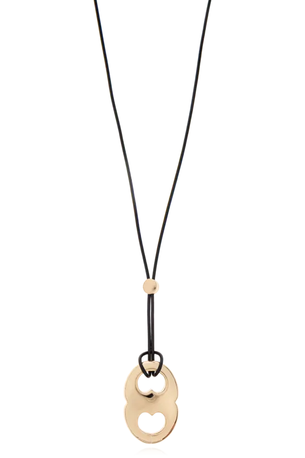 Tory Burch 18k -plated Leather Pendant Necklace - Gold