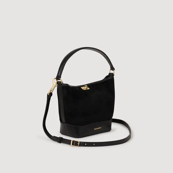 Sandro Tangoso Mini Suede And Leather Bag