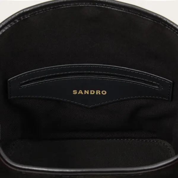 Sandro Tangoso Mini Suede And Leather Bag