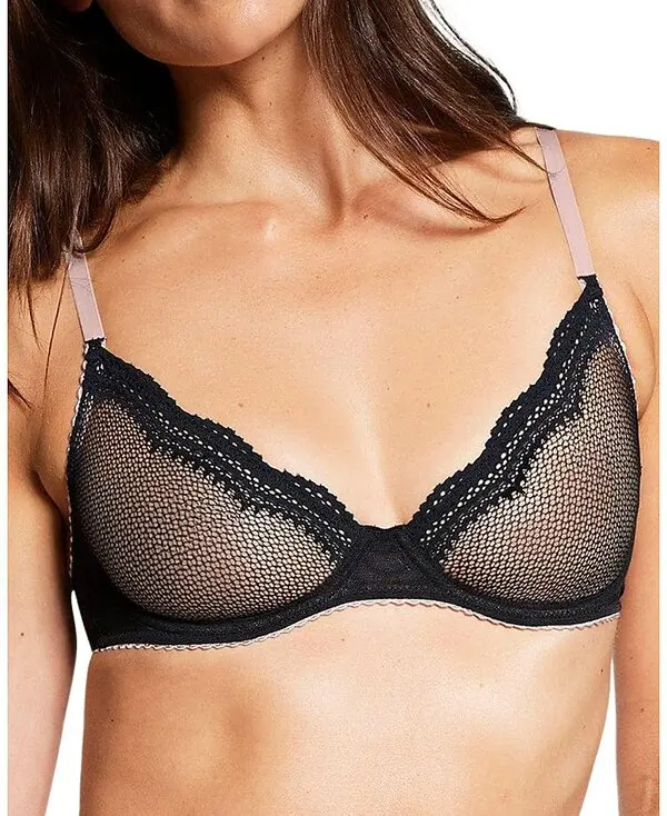 Pepper Signature Unlined Demi Bra - Black