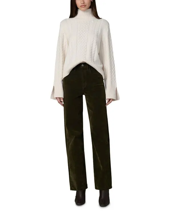 Joe's Jeans The Margot Straight Flocked Jeans - Olive
