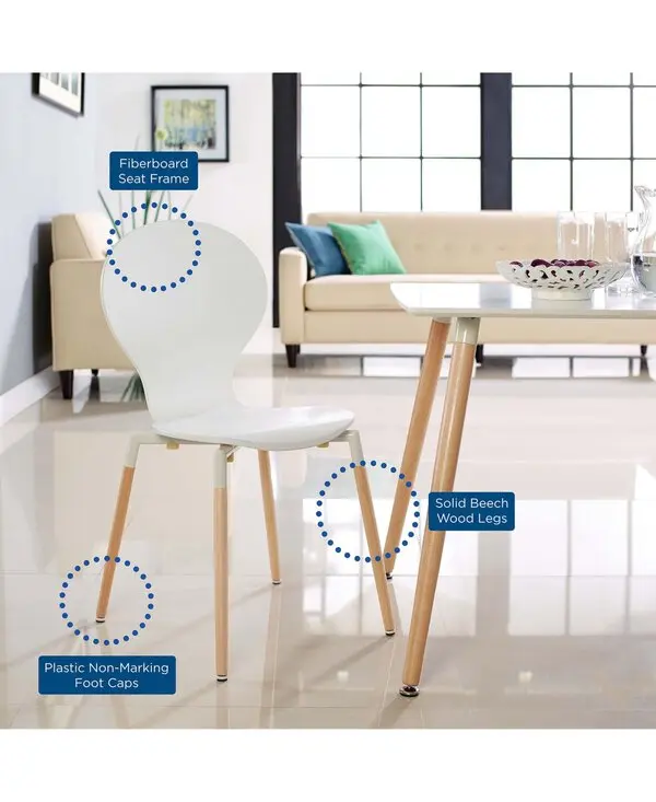 MODWAY Path Dining Wood Side Chair