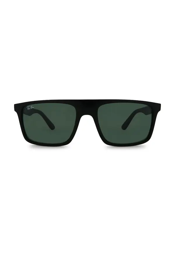 Ray-ban Rectangular Sunglasses - Black & Green