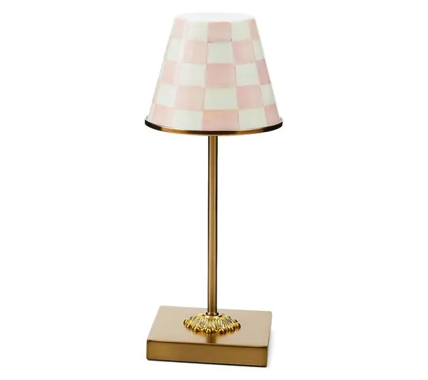 MACKENZIE-CHILDS Rosy Check Led Rechargeable Ca Fe Table Lamp - One-color