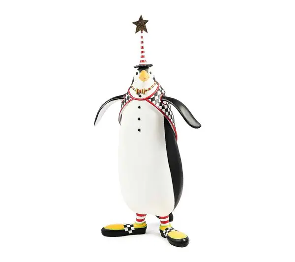 MACKENZIE-CHILDS Thaddeus Penguin Display Figur E