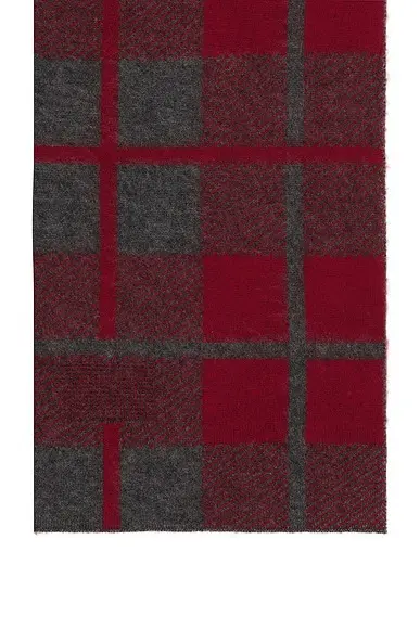 Guest In Residence The Plaid Big Scarf - Charcoal & Ruby