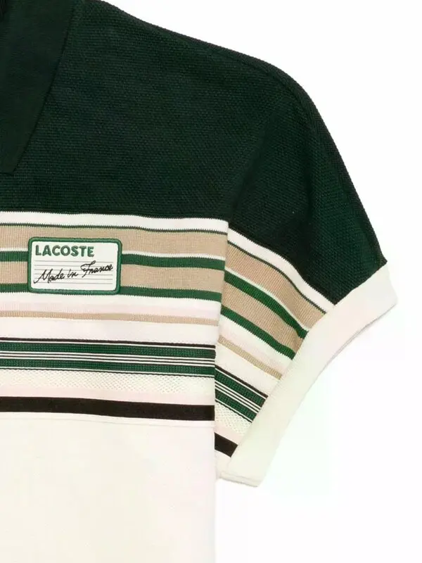 Lacoste Striped Polo Shirt - Green