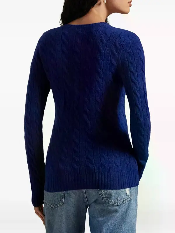 Polo Ralph Lauren Cable-knit V-neck Sweater - Blue
