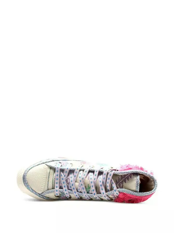 CONVERSE Embroidered Fringe High Top Sneakers