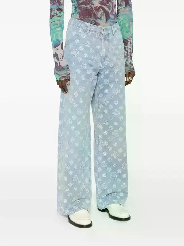 Casablanca Monogram-pattern Jeans