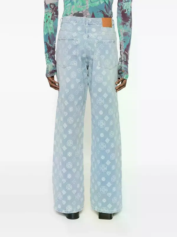Casablanca Monogram-pattern Jeans
