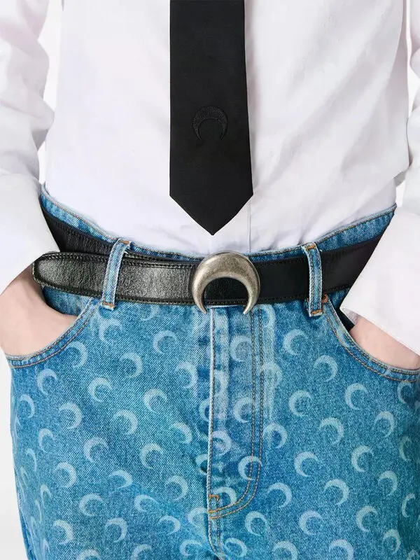MARINE SERRE Moon-print Straight-leg Jeans