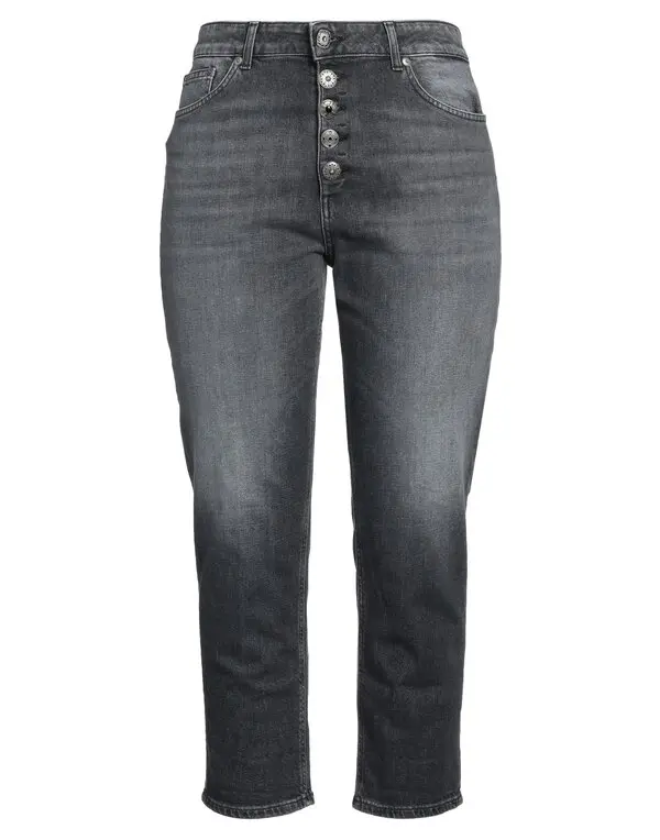 DONDUP Tapered Jeans With Leather Trims