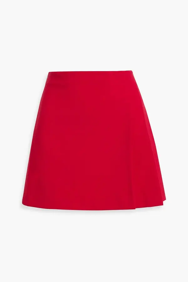 Alice + Olivia Semira Pleated Twill Mini Skirt