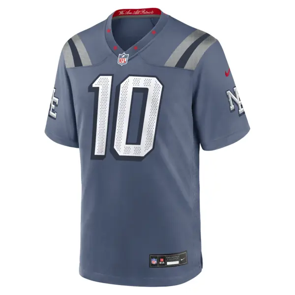Nike Drake Maye New England Patriots Rivalries Collection Nfl Game Jersey - Blue