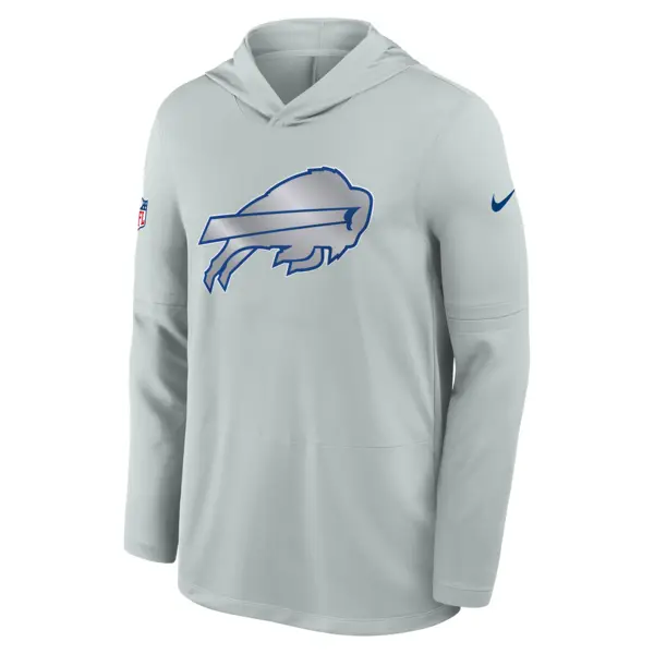 Nike Buffalo Bills Rivalries Collection Sideline Dri-fit Nfl Long-sleeve Hooded Top - Grey