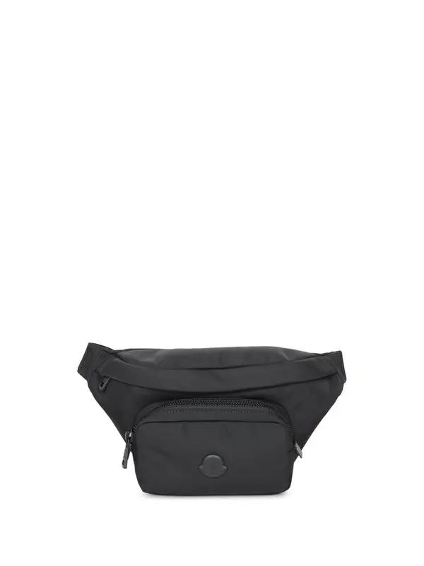 Moncler Technical Fabric Belt Bag With Logo - Black