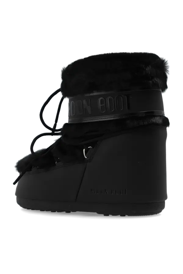Moon Boot Icon Low Faux Fur Snow Boots - Black