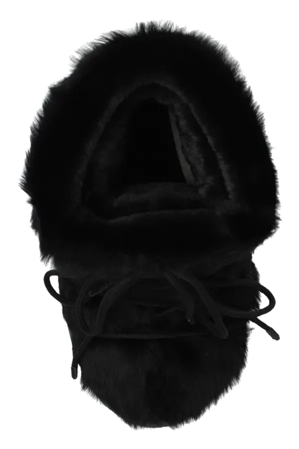 Moon Boot Icon Low Faux Fur Snow Boots - Black